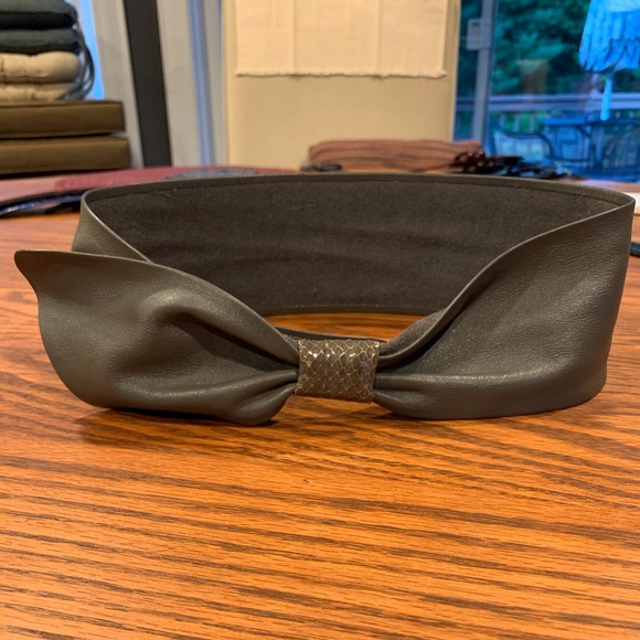 Accessories | Vintage Grey Wide Leather Belt | Poshmark